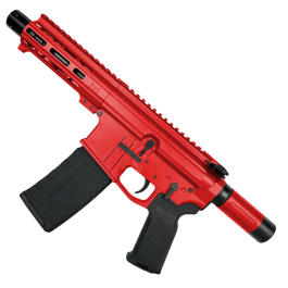 AR15 .223/556 "MINI MICRO" Custom Billet Pistol w/ 5" Barrel - Red