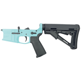 AR-15 Completed Billet Lower Receiver with Collapsible Mil Spec Stock ...