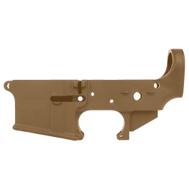 AR-15 Lower Receiver Stripped With ABC Logo / USA Flag Engraved - Burnt ...