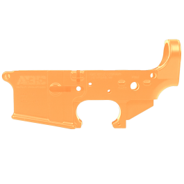 AR-15 Lower Receiver Stripped With ABC Logo - Tequila Sunrise Orange