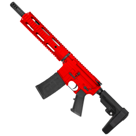AR-15 Semi Auto 5.56 NATO Mid Range Pistol 10"-Red