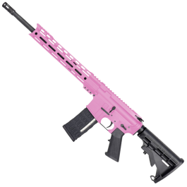 AR-15 Semi Auto .223/5.56 NATO Rifle 16" Barrel 12" Slim MLOK - Sig Pink