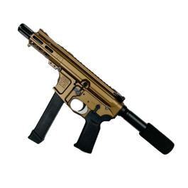AR .40 S&W Pistol 4" Barrel Custom 4" MLOK Handguard-Bronze