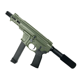 AR .40 S&W Pistol 4" Barrel Custom 4" MLOK Handguard-OD Green