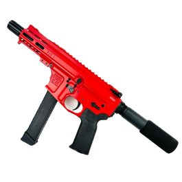 AR .40 S&W Pistol 4" Barrel Custom 4" MLOK Handguard-Red