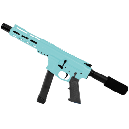 American Built Custom Slick Side AR-40 Pistol 8" - Robins Egg Blue