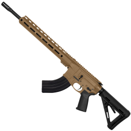 AR-15 7.62x39 Rifle 16" Barrel Custom M-LOK Handguard- Burnt Bronze