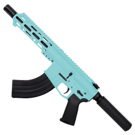 AR15 7.62X39 Pistol Billet Upper/ Lower - Robins Egg Blue