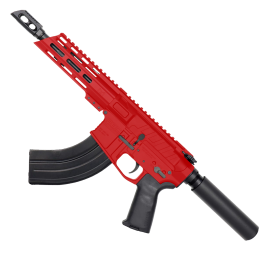 Cerakote Red AR 762X39 Pistol 7" Barrel SBA3 Brace 7" Custom M-Lok