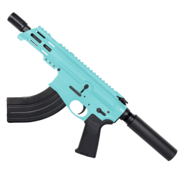 AR15 Micro 7.62x39 Pistol Billet Upper/ Lower- Robins Egg Blue