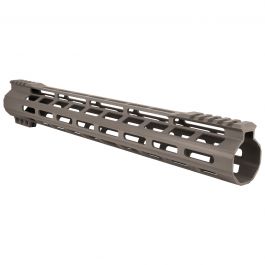 AR-15 M-Lok 15" Hybrid Top Cut Handguard-Cerakote Tungsten