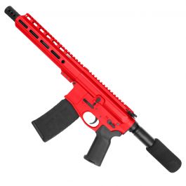 AR15 .223 5.56 Pistol Billet Upper/ Lower 9" M-Lok Handguard -Red