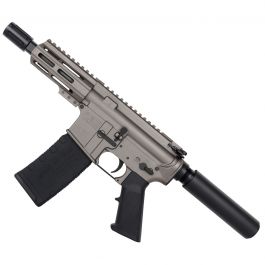 AR15 Mini 5.56 Pistol Cerakote Tungsten