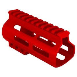 AR-15 Custom MLOK Handguard 4.5"- Red