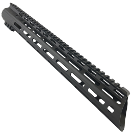 AR-15 American Built Custom 15" Slanted MLOK Handguard - Cerakote Black