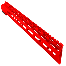 AR-15 American Built Custom 15" Slanted MLOK Handguard - Cerakote Red