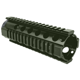 AR-15 7" Free Float Quad Rail-Black - Olive Drab Green