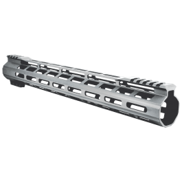 AR-15 M-Lok 15" Hybrid Top Cut Handguard-Cerakote Tungsten