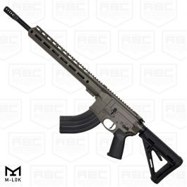 AR-15 7.62x39 Rifle 16" Barrel Custom M-LOK Handguard - OD Green