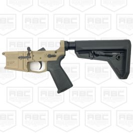 AR-15 Completed Billet Lower Receiver with Mil Spec Stock- FDE